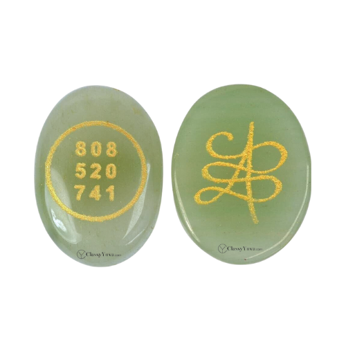 Green Aventurine Zibu Coin Set of 2
